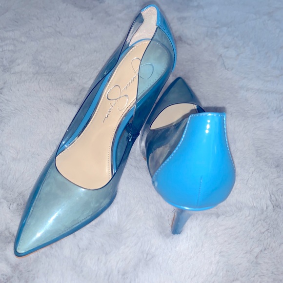 Jessica Simpson | Shoes | Jessica Simpson Shear Blue Heels | Poshmark